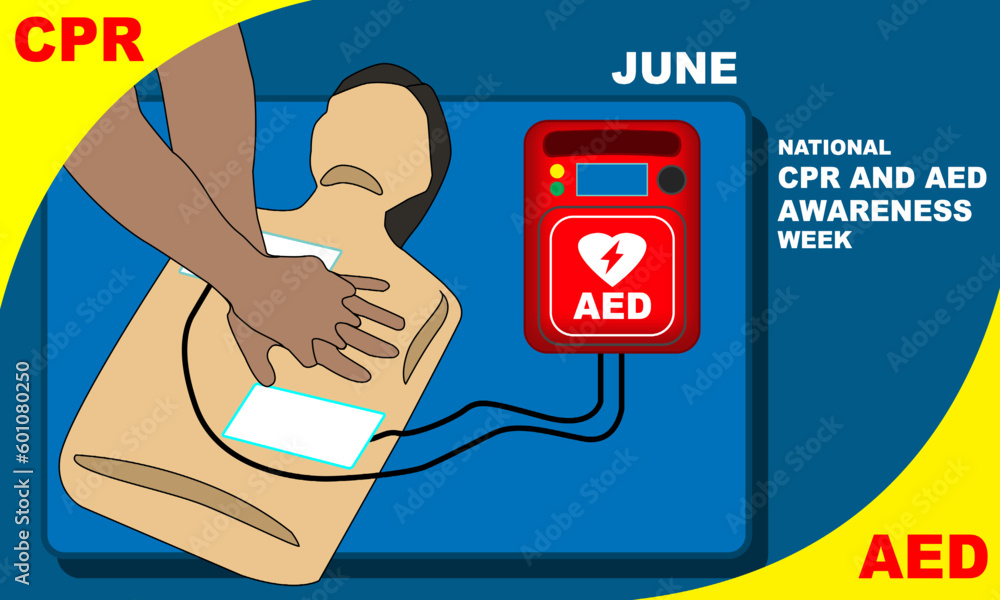 a man's hand performs CPR (Cardiopulmonary resuscitation) on a ...