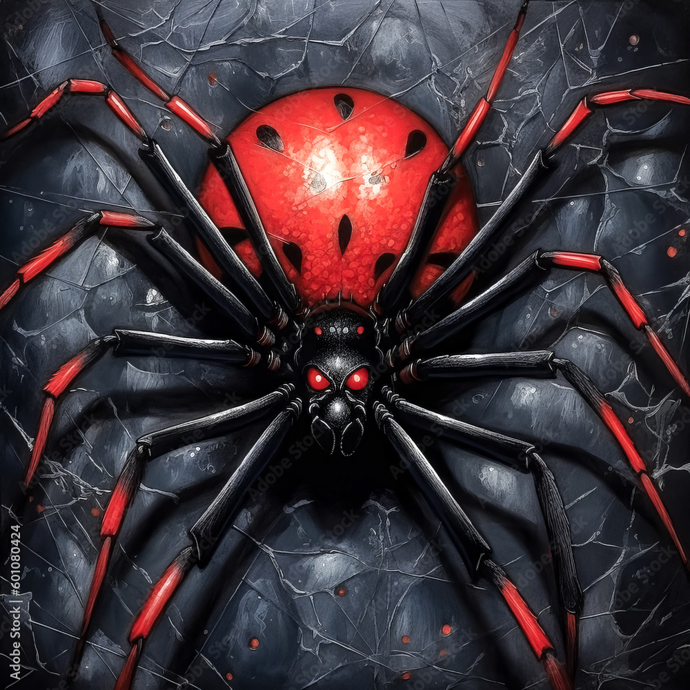 The Redback spider was captured in an image using generative ai ...