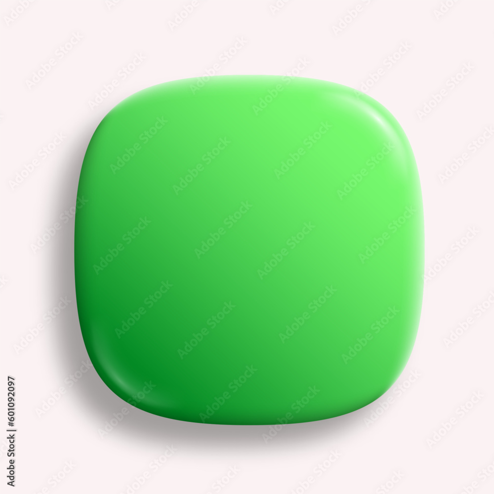 App icon superellipse, glossy pastel vector background. 3D squircle ...