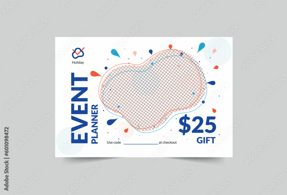 Event Planner gift certificate template. A clean, modern, and high-quality design gift ...