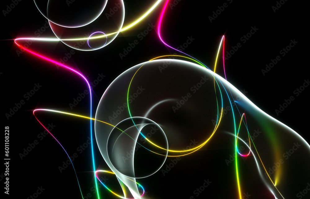 3d render of abstract art with surreal objects composition with flying ...