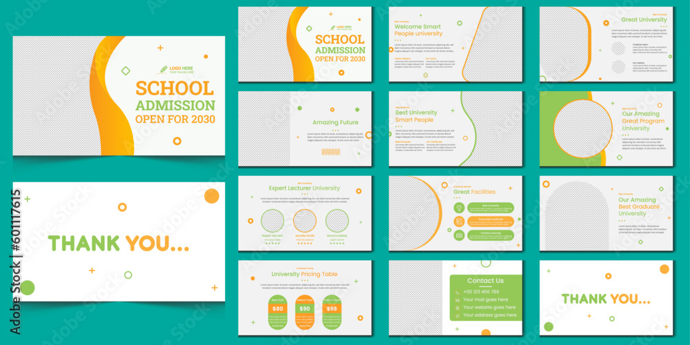 Education Design School PowerPoint presentation slide template. Utilize ...