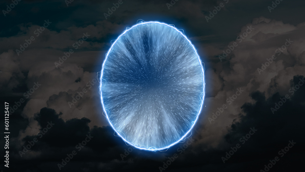 Glowing Energy Warp Portal Overlay Stock Template | Adobe Stock