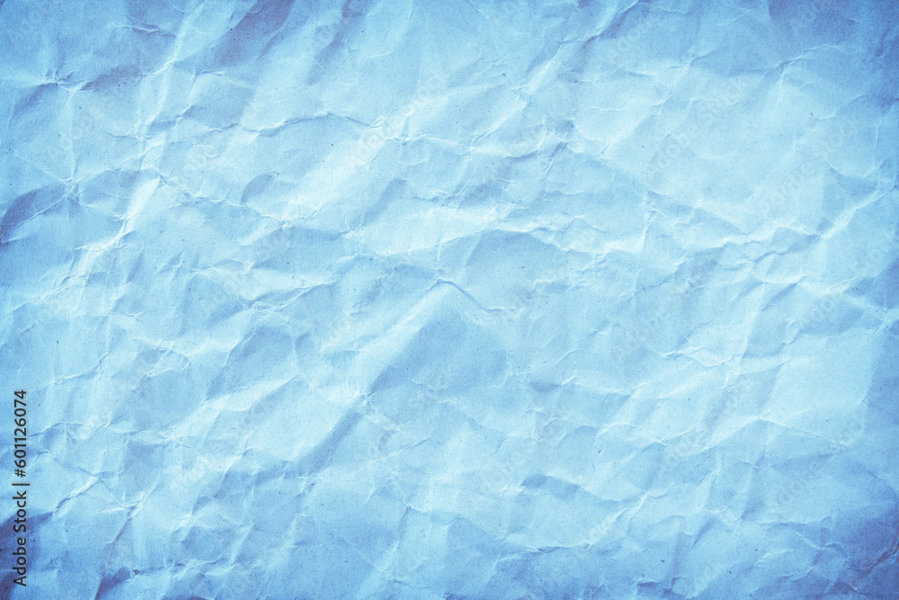 Blue crumpled paper texture background. Copy space for design Stock ...