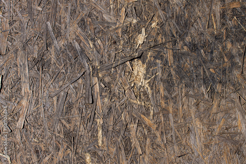 burnt OSB plate. wood texture. wood shavings. plywood. chipboard ...
