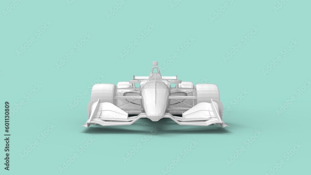 3D rendering of a motorsports race car blank computer generated model ...