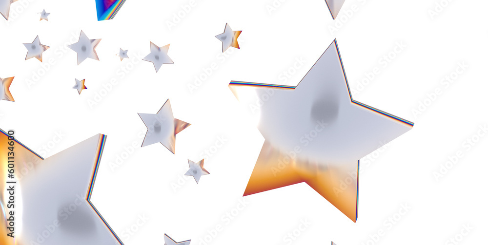 Silver stars border 3d - png transparent Stock Illustration | Adobe Stock