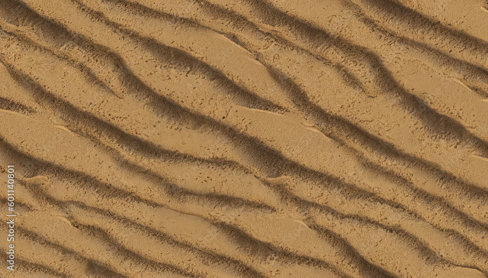Seamless Sandy beach or desert sand dunes tileable texture. Close-up ...