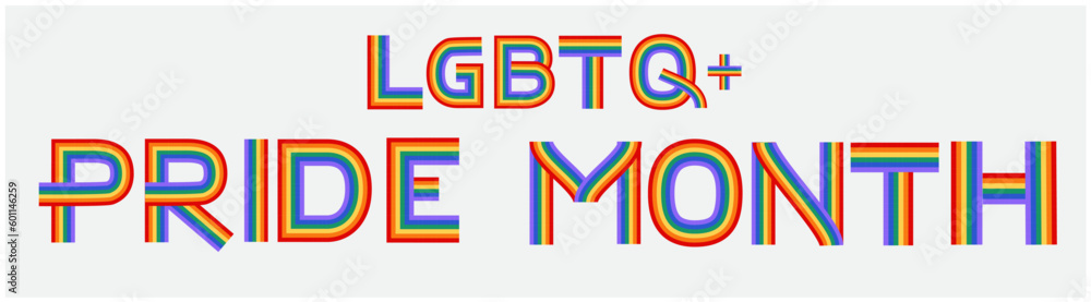 LGBTQ Pride Month rainbow color alphabet letters design,Pride month ...