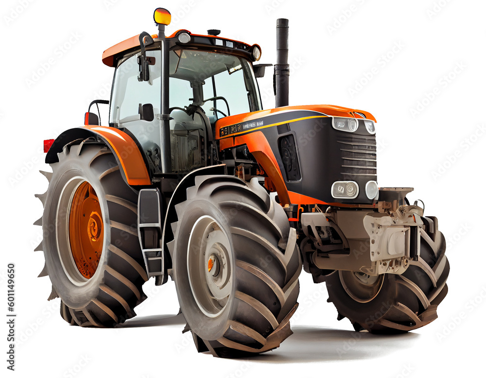 red tractor on a transparent background. AI generator Stock ...