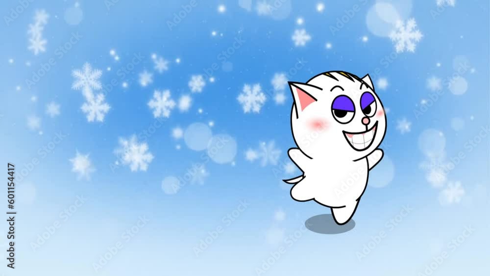 Vidéo Stock cute animated cartoon cat character, 2d animation and ...