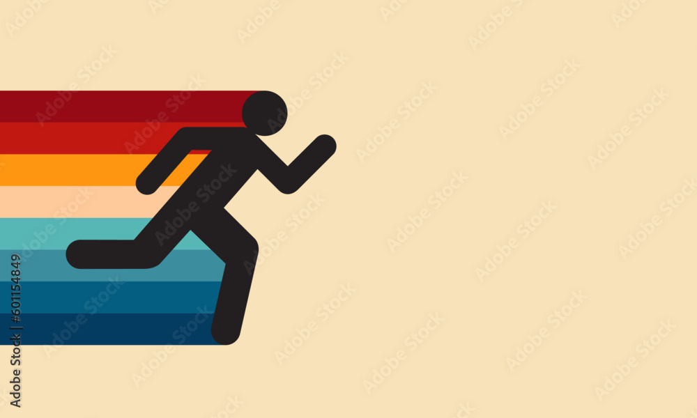 Sprinting man vector silhouette. Sprint, fast run. Runner starts ...