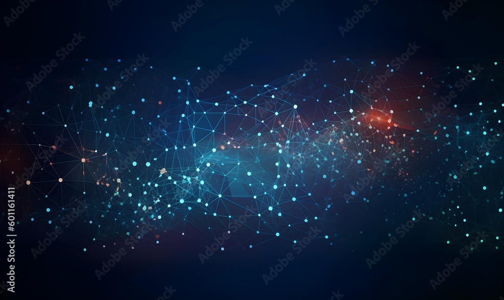 Technology abstract lines and dots connection background Business Tech ...