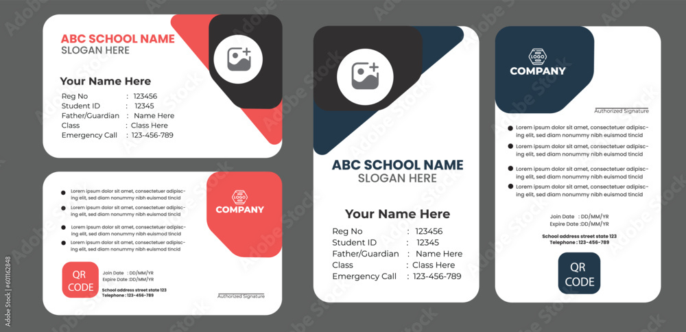 Simple business Id card design template, Corporate identity card ...