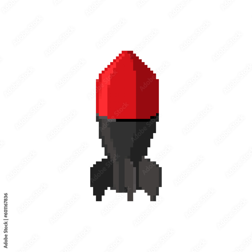 Vetor de Torpedo pixel art isolated. Nuclear bomb 8 bit. pixelated ...