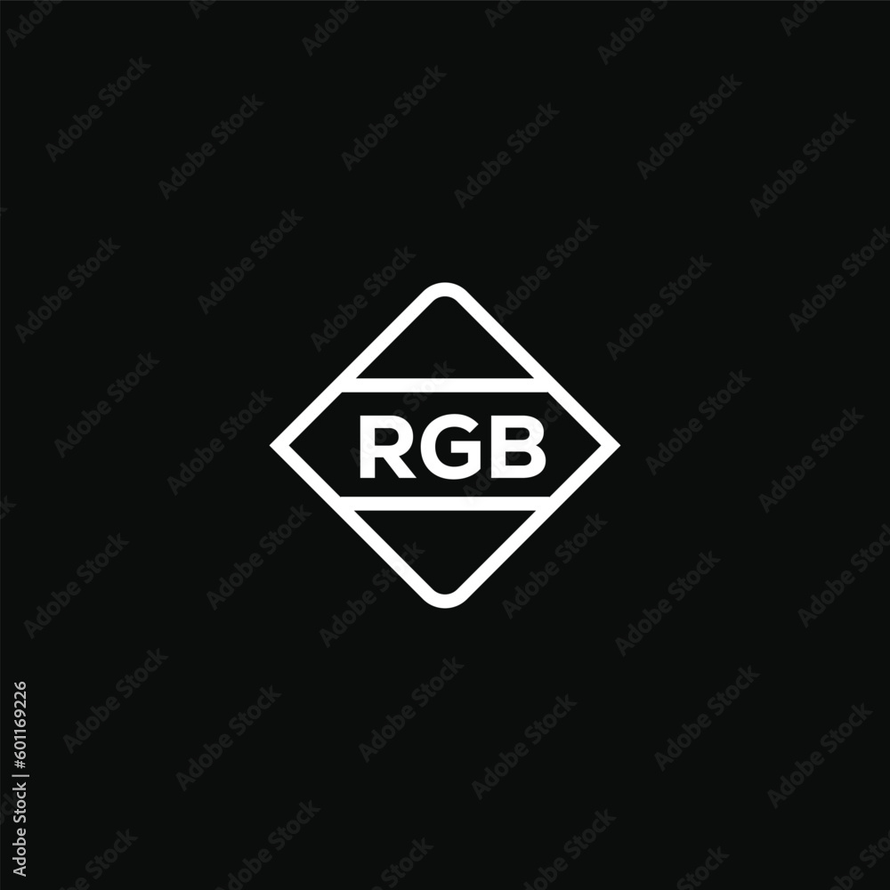 RGB letter design for logo and icon.RGB monogram logo.vector ...