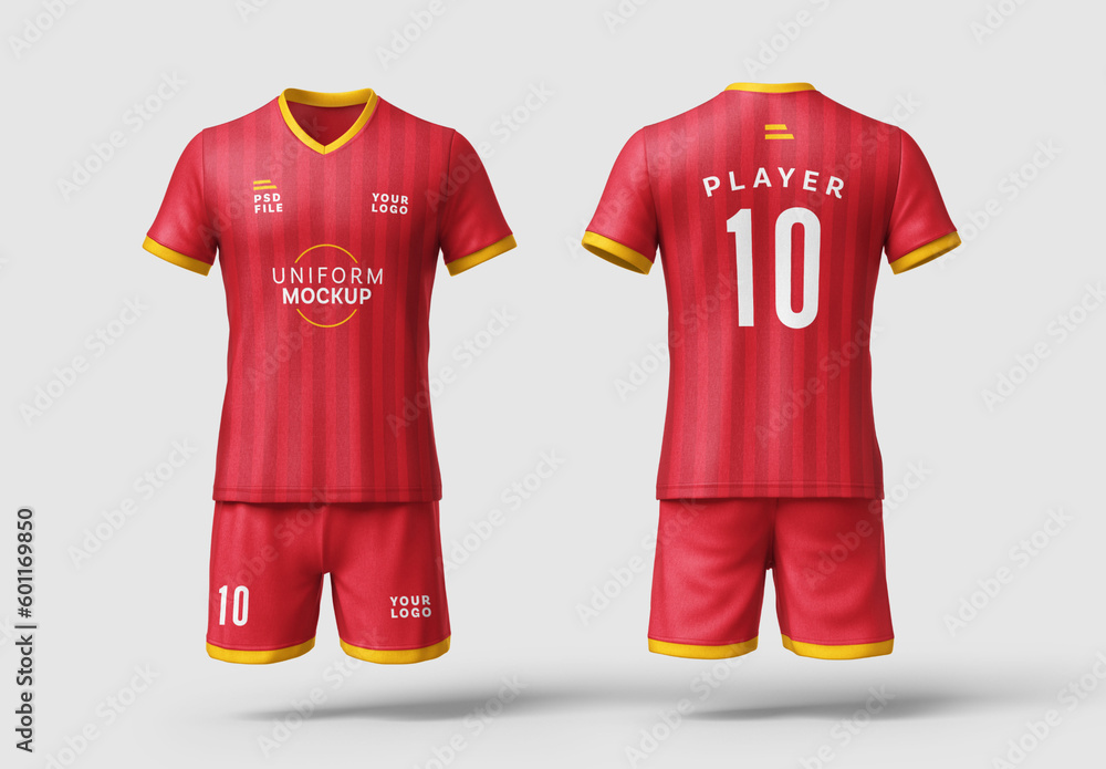Soccer Kit Mockup Stock Template | Adobe Stock