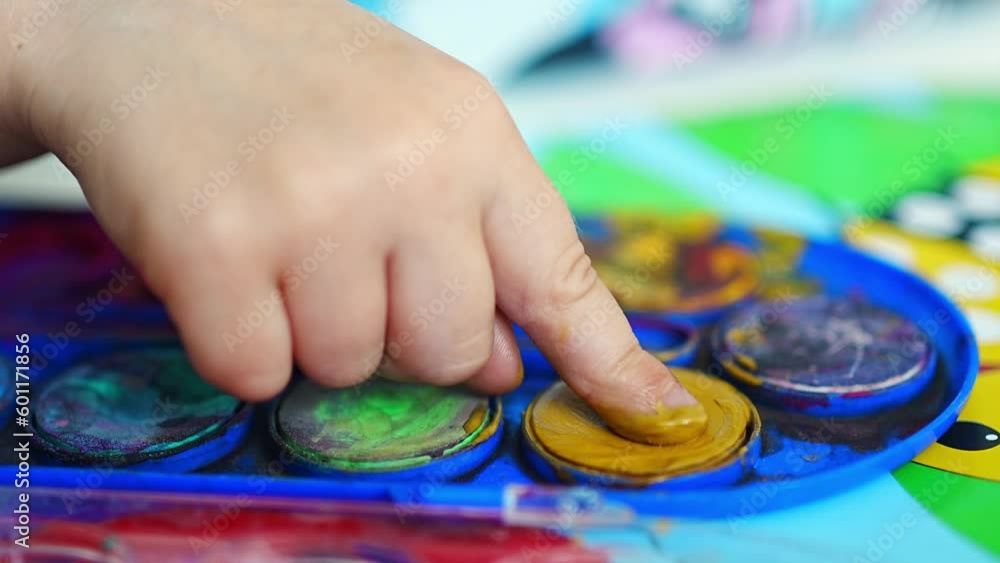 The child smears the paint with his finger. Ideas for finger painting ...