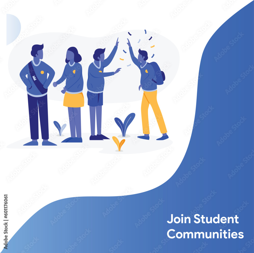 Join student communities vector art design, people, vector ...