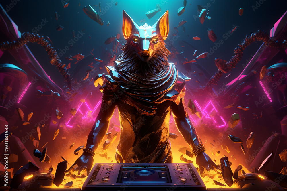 Psychedelic Hybrid Party: AI-Generated Party DJ Animals Inspired by ...