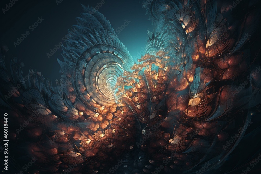 Magnificent digitally created fractal illustration. Great backdrop for ...