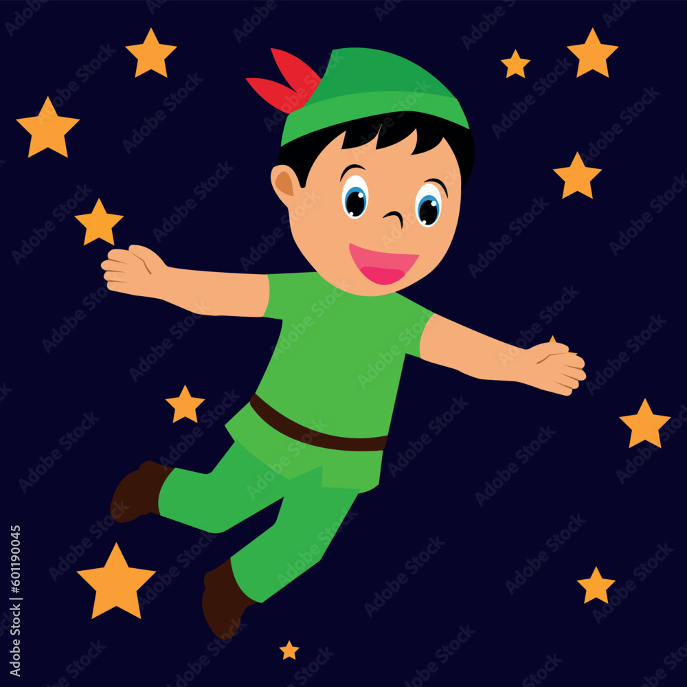 Vetor de Peter Pan vetor template illustration1 Peter Pan Character ...