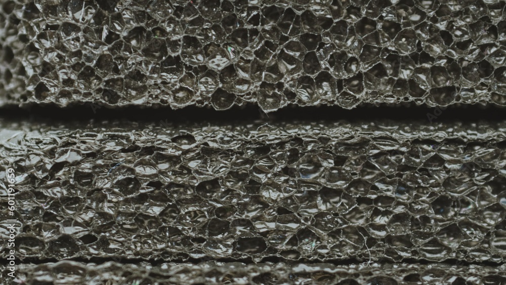 Foto de Abstract Black Porous Soundproofing Material Structure Macro ...