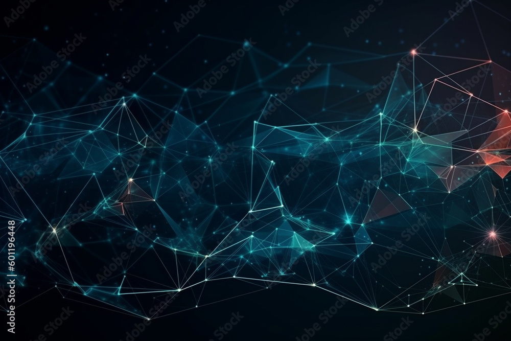 Polygonal digital background wallpaper with soft points and lines ...