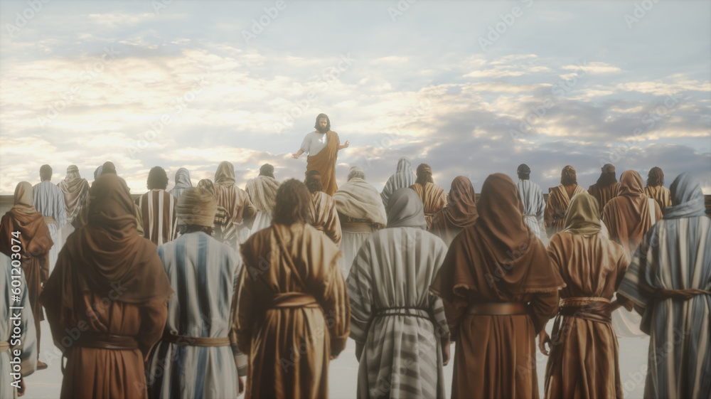 ภาพประกอบสต็อก Jesus Christ and Twelve Apostles in Domus Galilaeae ...