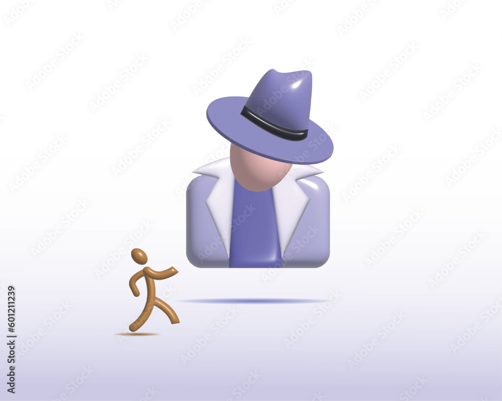 Anonymous illustration. selection process. Investigation concept ...
