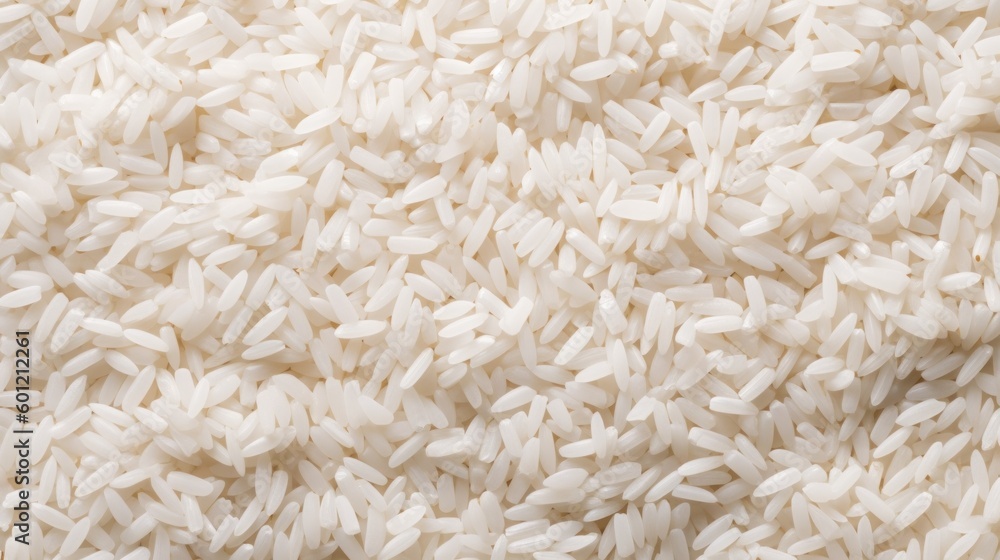Top view of white rice seeds texture background. Organic rice grain ...