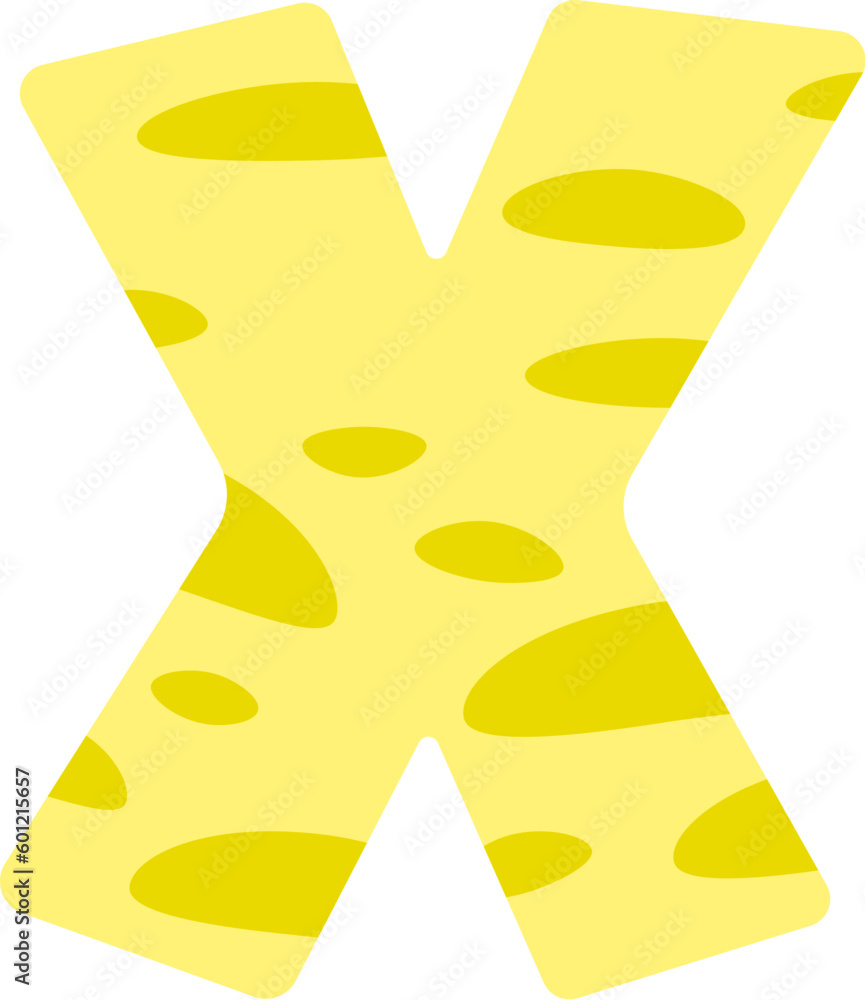 Dinosaur Alphabet X Letter Stock Vector | Adobe Stock