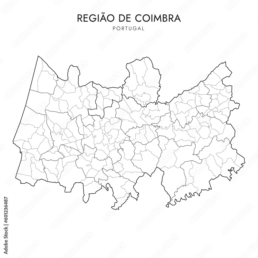 Vector Map of the Subregion of Coimbra Region (Comunidade ...