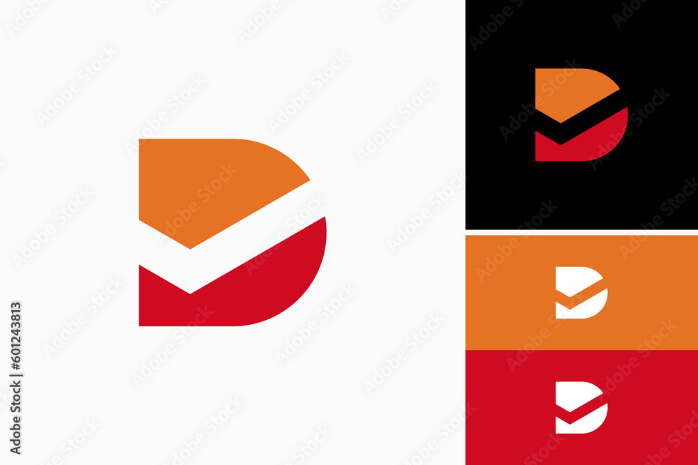 initial letter dm with check mark logo vector premium design Stock ...