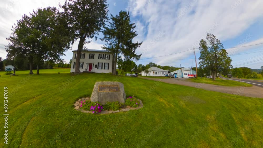 extreme wide view of the Original Historic House of Josiah Stowell ...