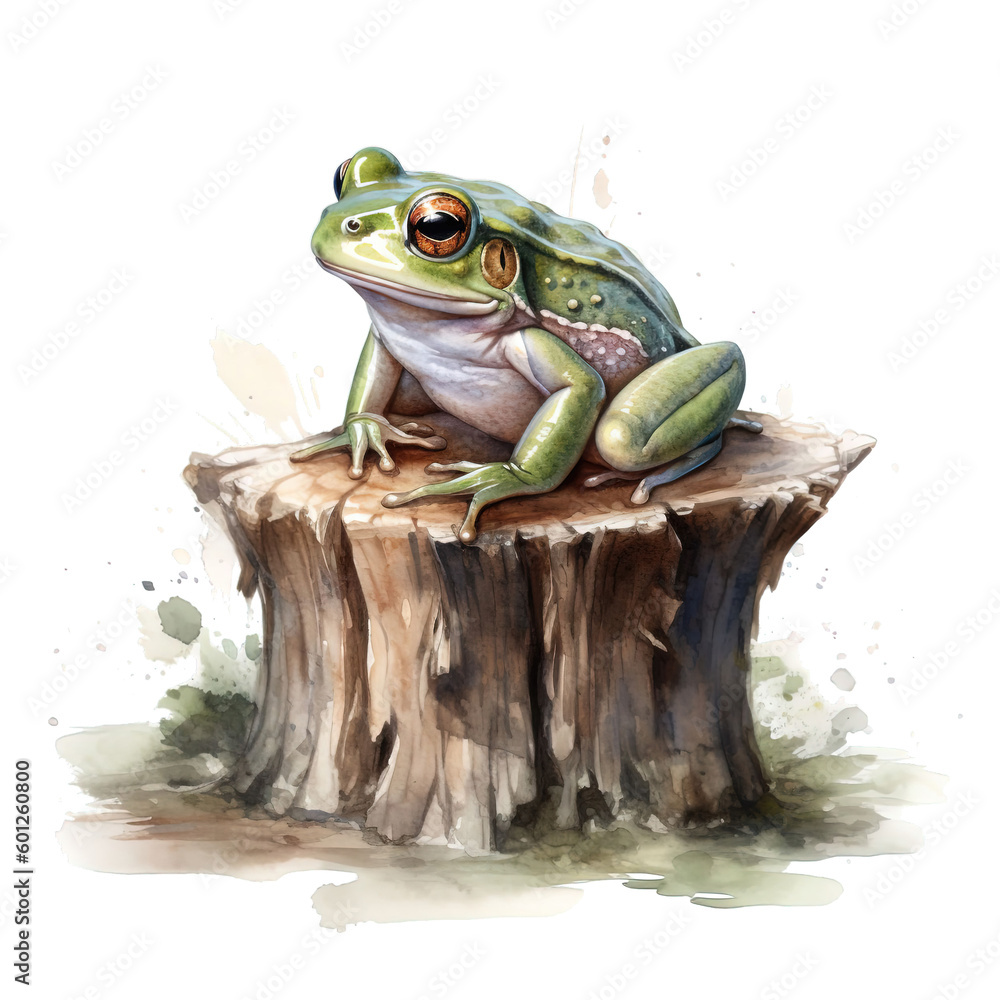 Frog, frog watercolor clip art, frog clip art, clip art material for ...