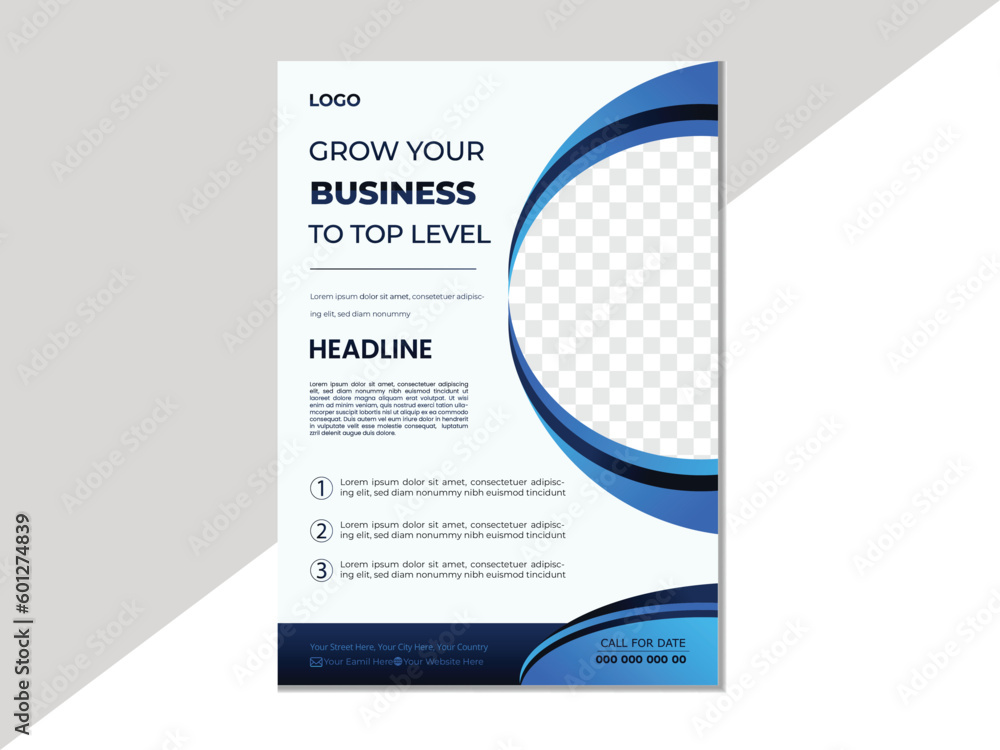 Corporate Business Flyer Design with Blue. Flayer Design For ...