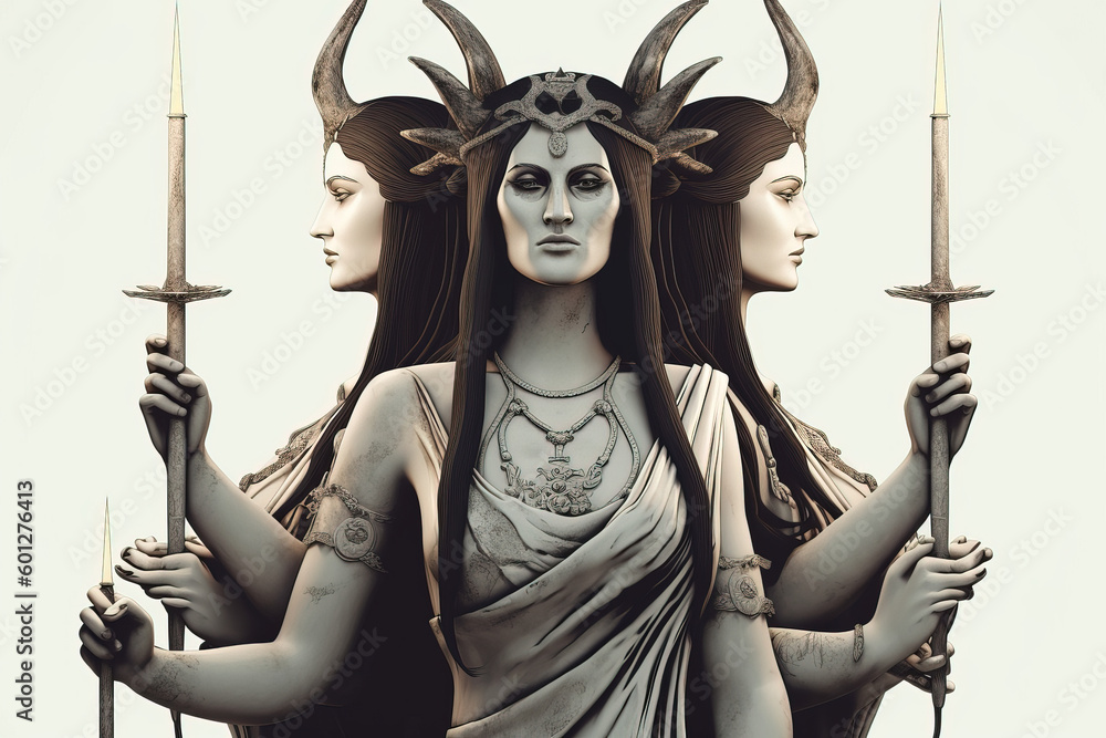 Hekate Goddess of Magic - Tricephala - Titan and Goddess of Olympus ...