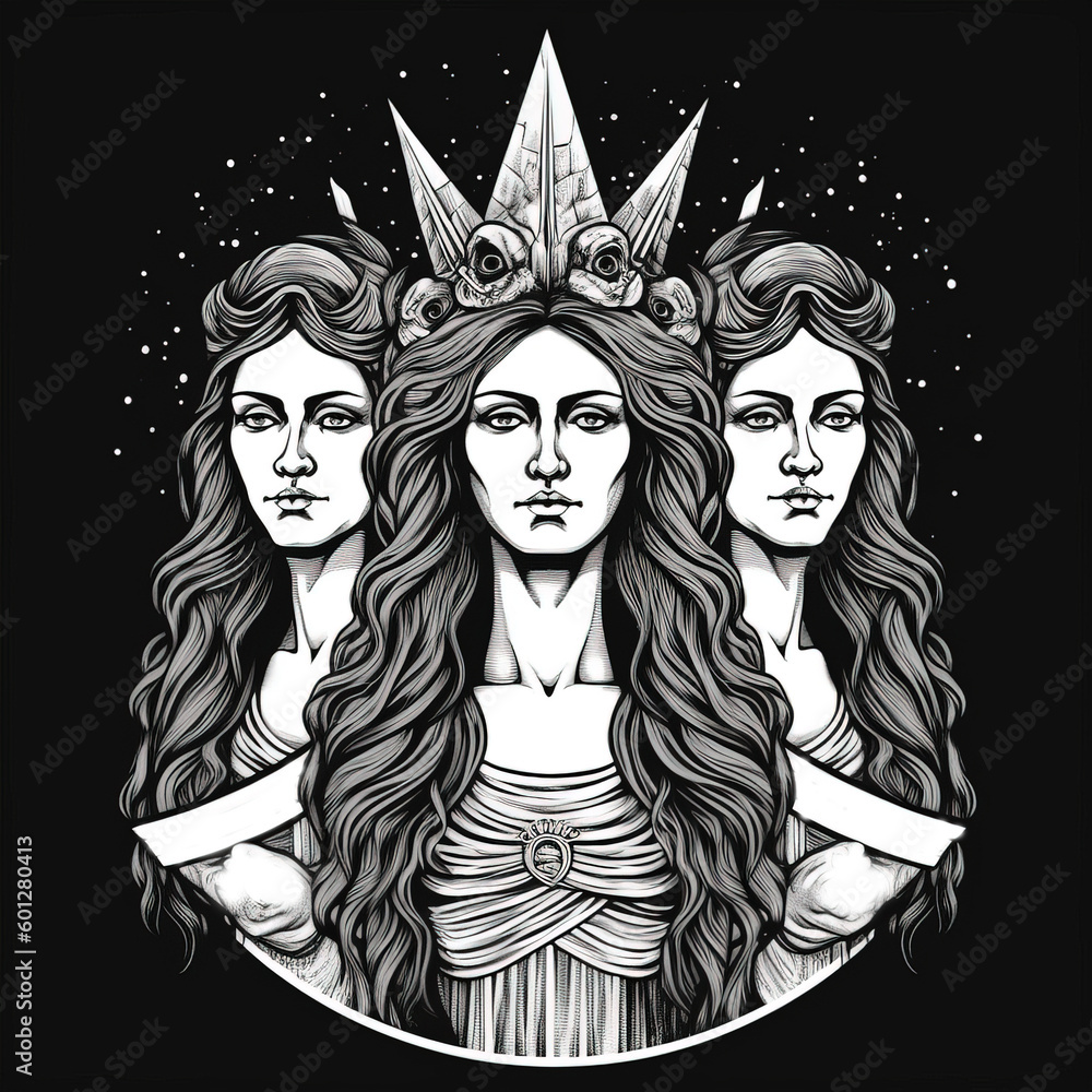 Hekate Goddess of Magic - Tricephala - Titan and Goddess of Olympus ...