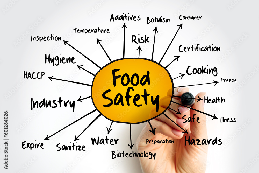 Food safety mind map, concept for presentations and reports Stock Photo ...