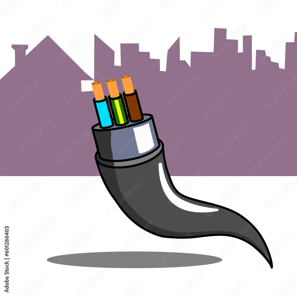 electrical wire logo on circle background For making logos, signs ...