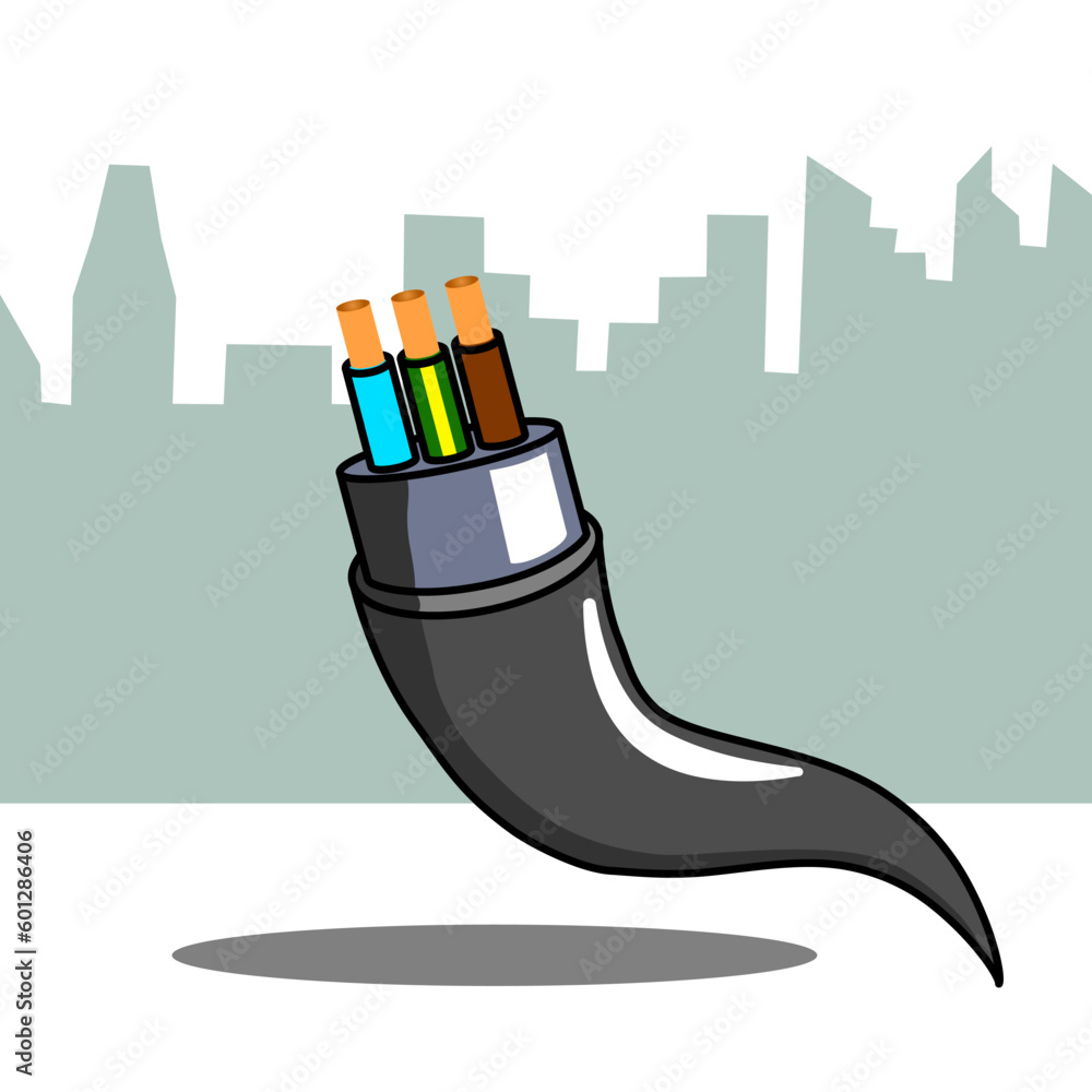 electrical wire logo on circle background For making logos, signs ...