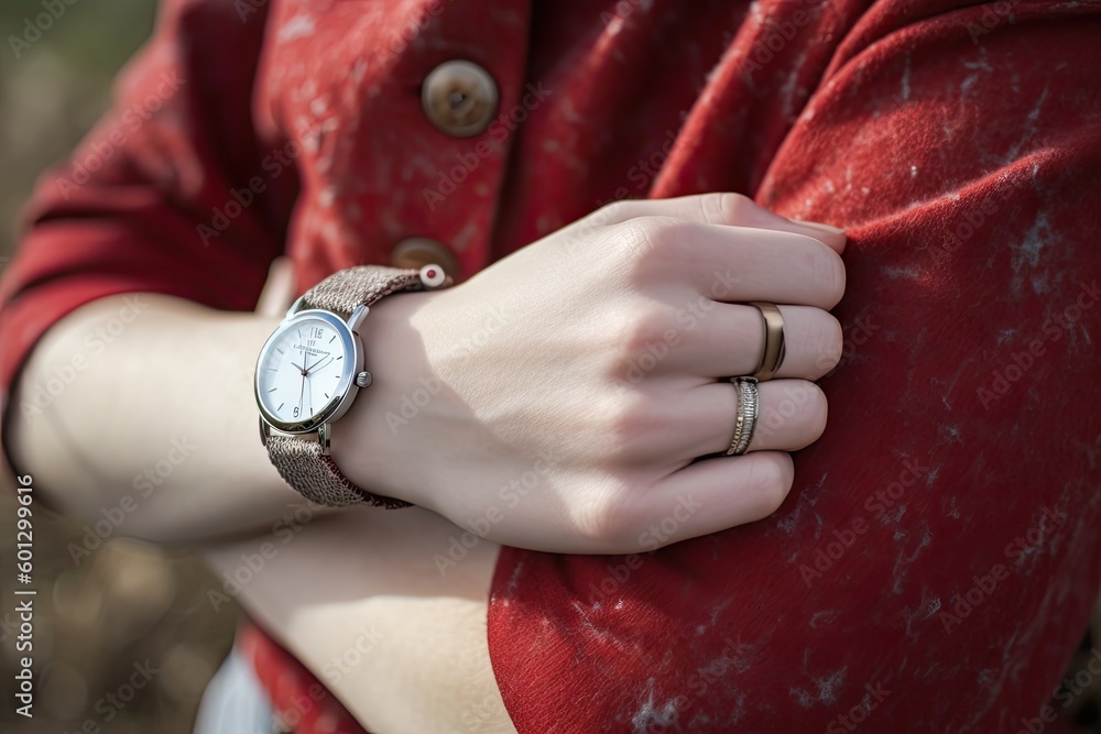 Street style fashion details. Close up, young fashion blogger wearing ...