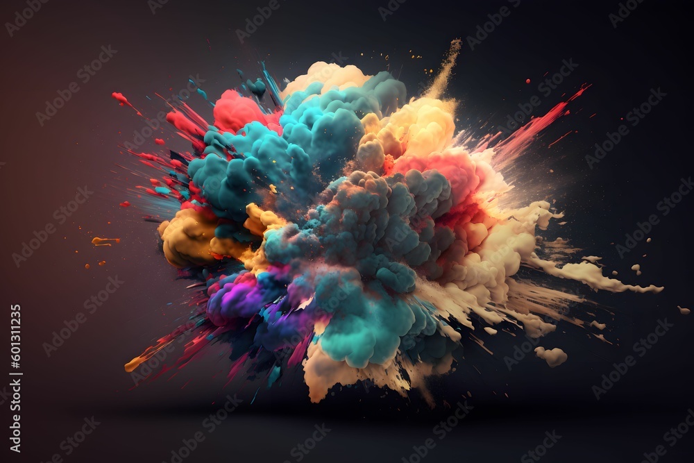 Abstract Colored background made of explosion, high detail ...