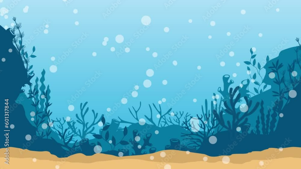 Under the Sea cartoon background motion seamless loop background Stock ...