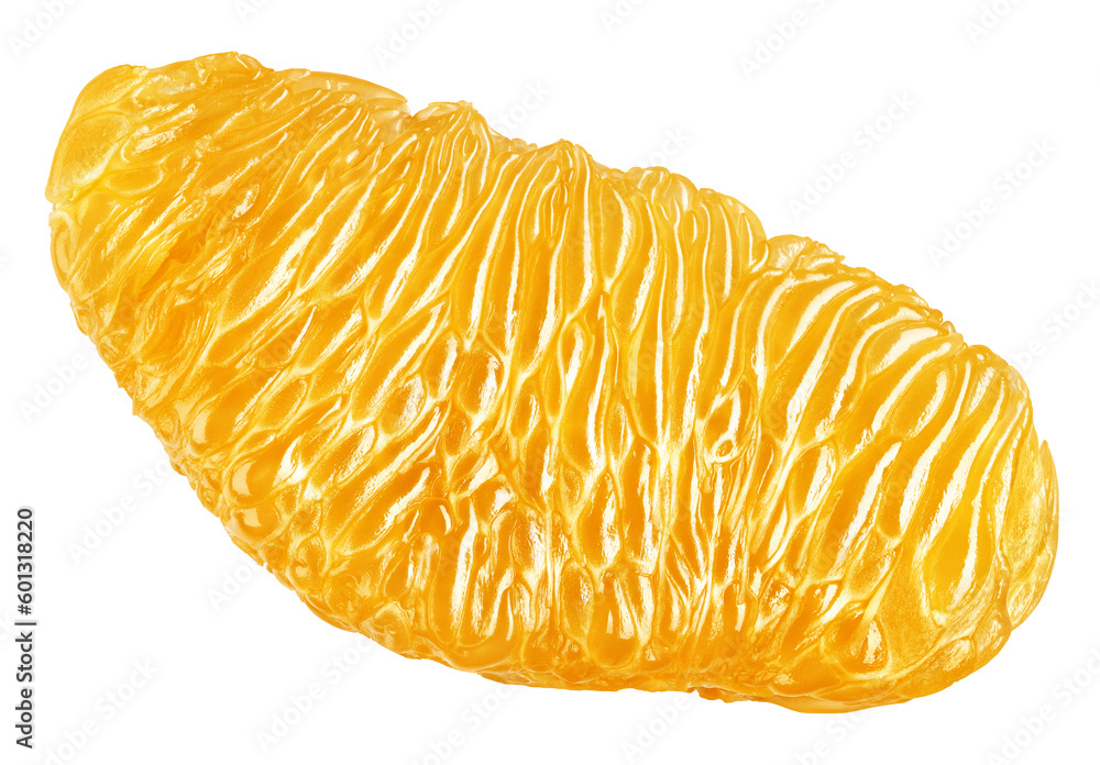 Flesh of orange clementine citrus slice isolated on transparent ...