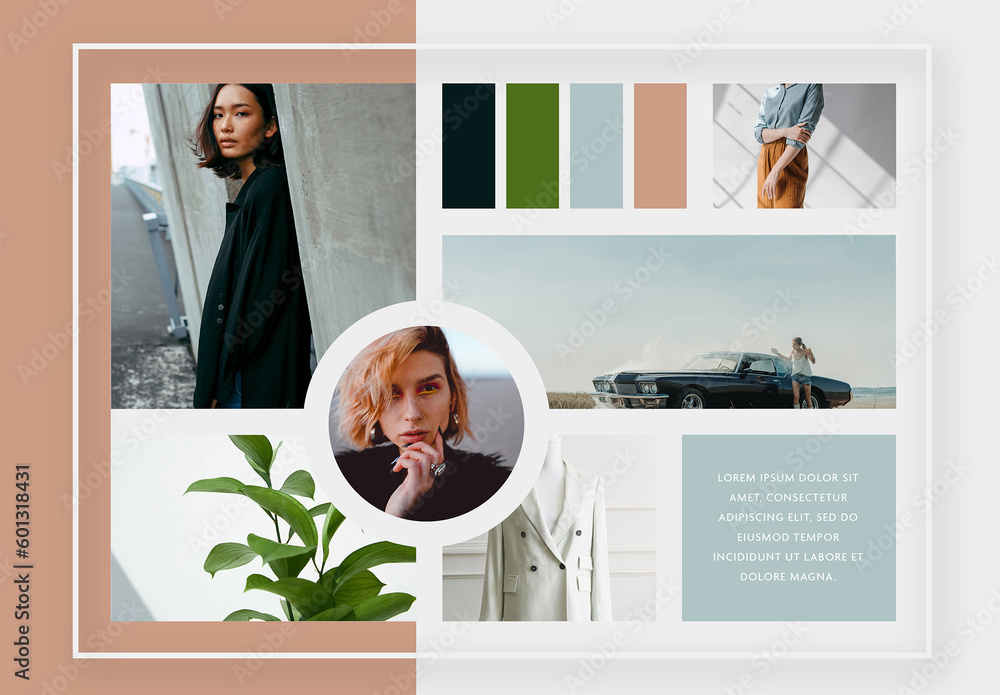 Simple Photo Collage Mockup Stock Template | Adobe Stock