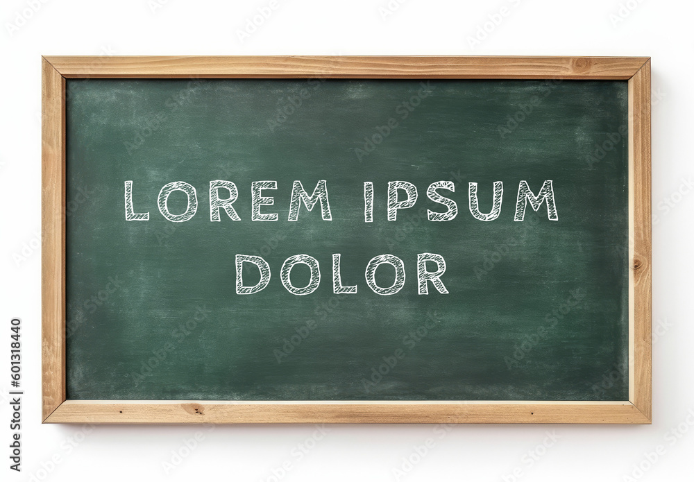 School Chalkboard Layout With Chalky Font And Generative AI Stock ...