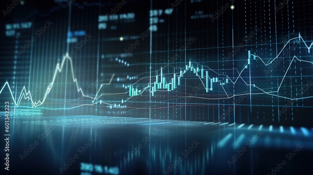 Modern digital panel screen with diagram chart. Cyber data abstract ...
