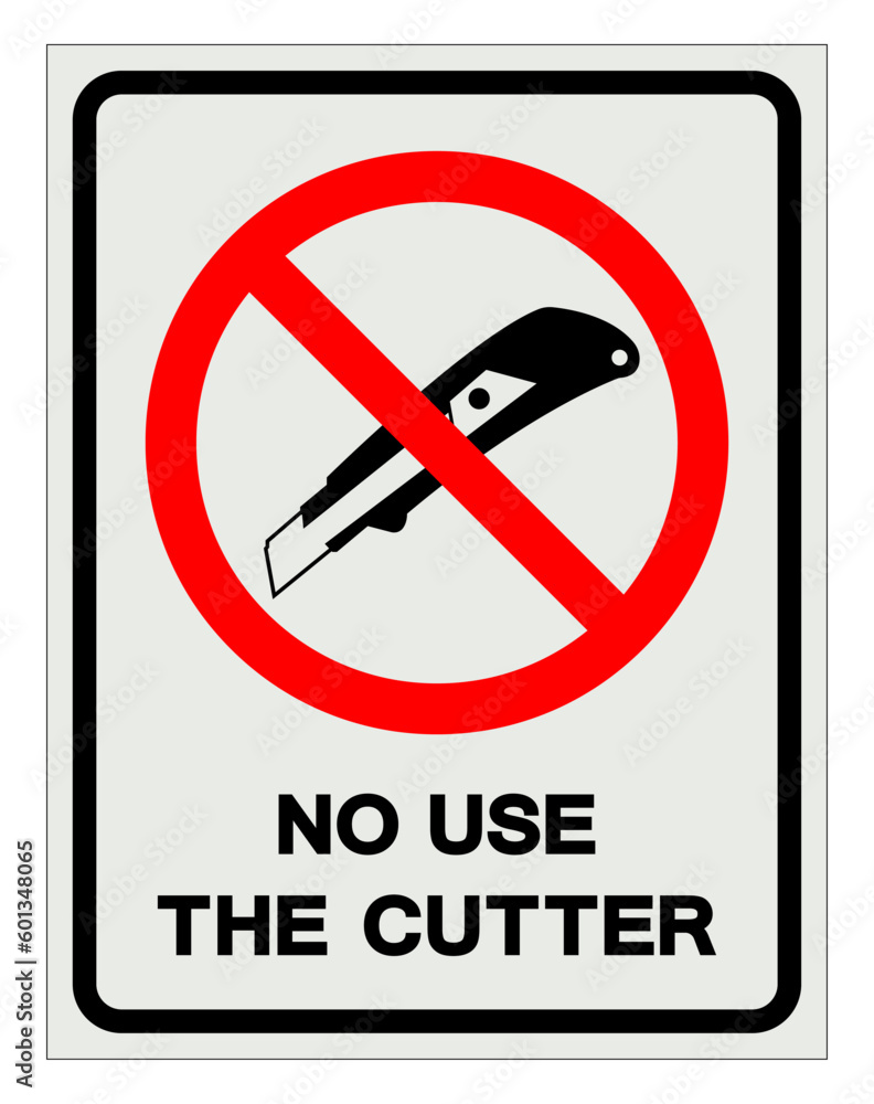 No Use The Cutter Symbol Sign ,Vector Illustration, Isolate On White ...